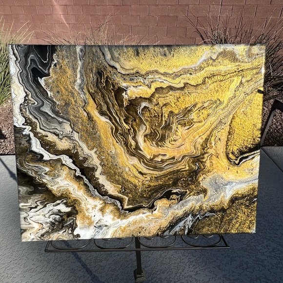 Helping Hands Design | Art | Acrylic Pour Paintinglvgk Champions New | Poshmark